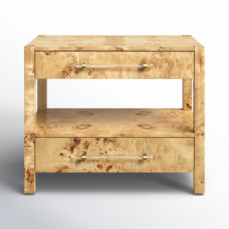 TOV Furniture Brandyss Burl Nightstand Natural